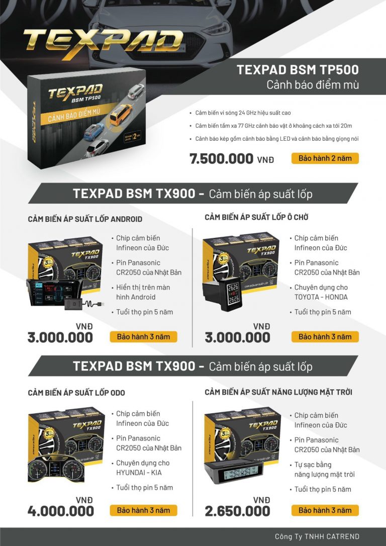 Cảm Biến Áp Suất Lốp Ô Tô TexPad TX900 - Đức Bảo Auto